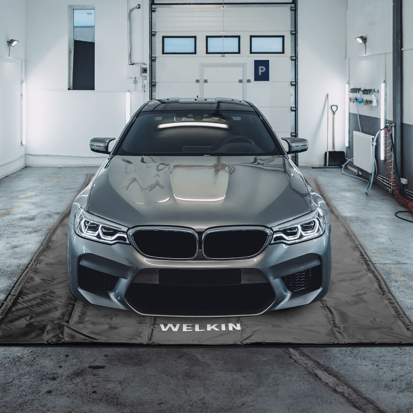 WELKIN Real Heavy Duty Garage Floor Containment Mat for Snow